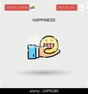 Happiness Simple vector icon Stock Vector Image & Art - Alamy
