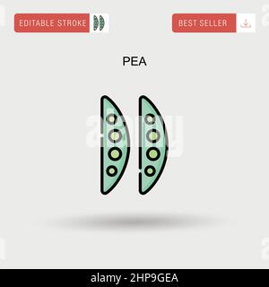 Green Pea Simple vector icon. Illustration symbol design template for ...