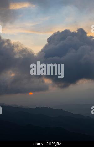 Beautiful sunset landscape around Shuangxi District area at New Taipei ...