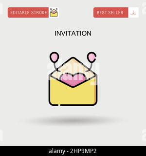 Invitation Simple vector icon Stock Vector Image & Art - Alamy