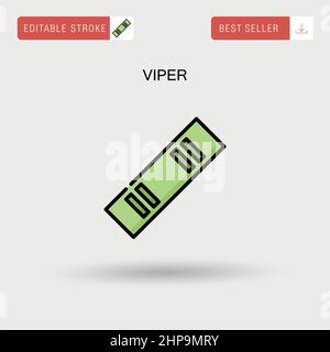 Poisonous snake, serpent wildlife animals vector Stock Vector Image ...