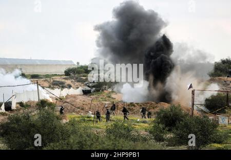 View of Armed soldiers of Mujahideen Brigades in action during the ...