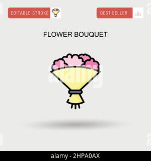 Floral Bouquet Icon Set – Elegant Flower Arrangement Symbols Collection ...