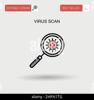Virus scan Simple vector icon. Illustration symbol design template for ...