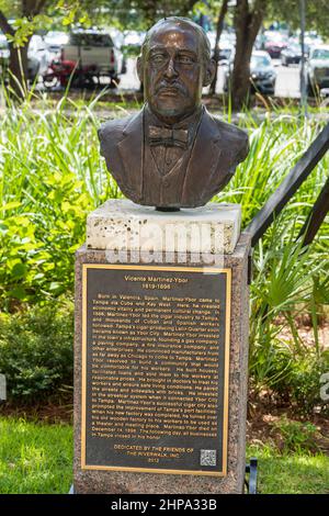 Vicente Martinez-Ybor (city founder) statue in Ybor City, Tampa ...
