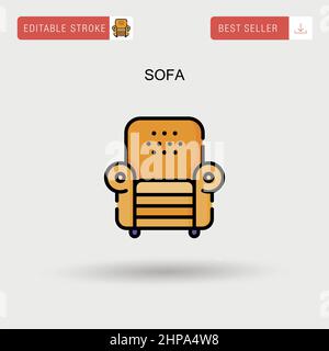 Sofa-2 Simple vector icon Stock Vector Image & Art - Alamy