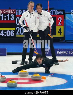 Great Britain's Vicky Wright during the Women's Curling Gold Medal ...