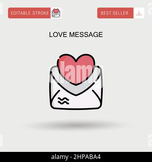 Love Message Simple vector icon. Illustration symbol design template ...