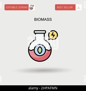 Biomass energy icon. Vector biofuel symbol. Biogas symbol. Green ...