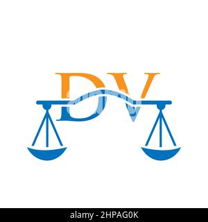 DV letter logo design on black background. DV creative initials letter ...