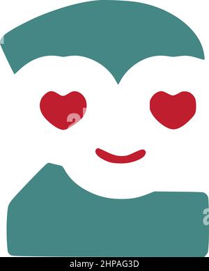 Number 8 in love cute smiley in doodle style Stock Vector Image & Art ...