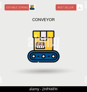 Conveyor Simple vector icon Stock Vector Image & Art - Alamy