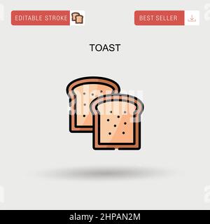 Toast Simple vector icon Stock Vector Image & Art - Alamy