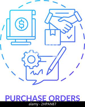 Workflow automation blue gradient concept icon Stock Vector Image & Art ...