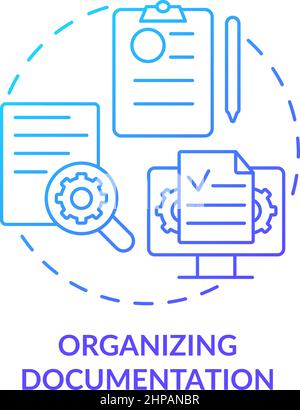 Documentation blue gradient concept icon Stock Vector Image & Art - Alamy