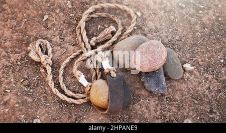 Sling of David with Five Smooth Stones a Story from the Bible Stock ...