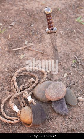 Sling of David with Five Smooth Stones a Story from the Bible Stock ...