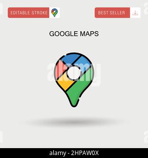 The Google Maps icon, Map pin marker, Location icon symbol, Global ...