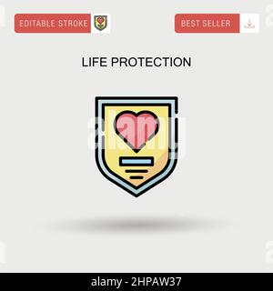 Family life safety sign icon - Hands protect human - Vector Stock ...