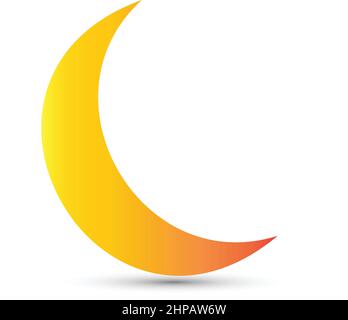 half moon on white background vector illustration design Stock Vector ...