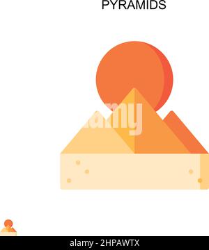 Pyramids Simple vector icon. Illustration symbol design template for ...