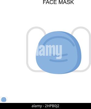Face mask Simple vector icon. Illustration symbol design template for ...