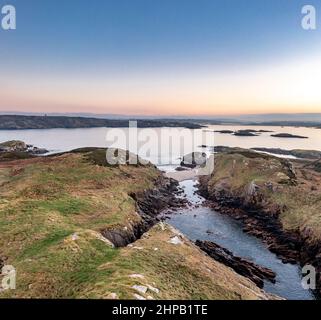 Aerial view of Kincasslagh in County Donegal - Ireland Stock Photo - Alamy
