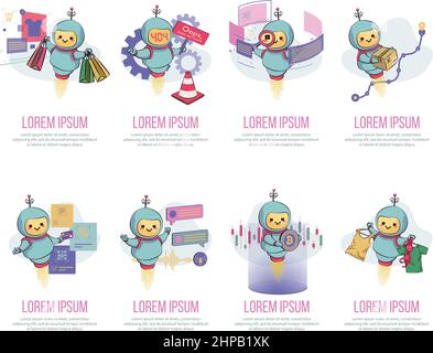 Cute bot character set. Welcome to the chatbot. Online consultation ...