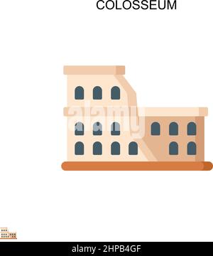 Colosseum Simple vector icon. Illustration symbol design template for ...