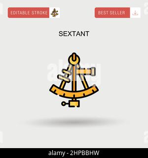 Sextant vector icon symbol isolated on white background Stock Vector ...