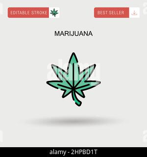 Marijuana Simple vector icon Stock Vector Image & Art - Alamy