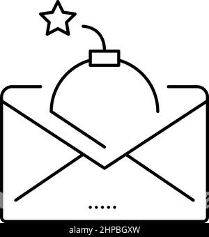 Bomb wall icon outline vector. Courage business. Goal challenge color ...