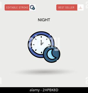 simple dark starry night sky cartoon background illustration vector ...