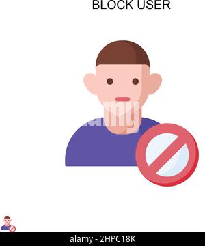 Ban user icon simple vector. Delete service. Remove account Stock ...