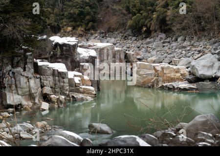 nagano, japan, 2022/19/02 , Nezame no toko, meaning "Bed of Awakening ...