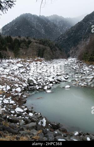 nagano, japan, 2022/19/02 , Nezame no toko, meaning "Bed of Awakening ...