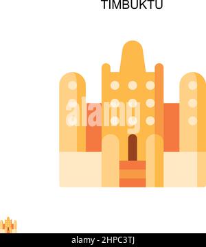 Djinguereber Mosque in Timbuktu, Mali. Cartoon illustration of African ...