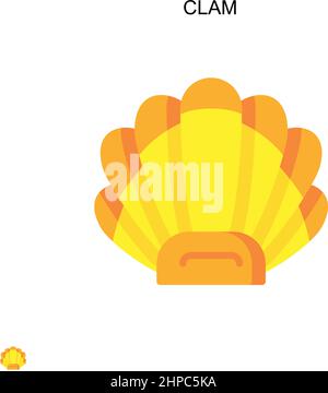 Clam Simple vector icon. Illustration symbol design template for web ...