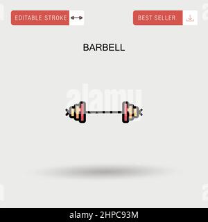 Barbell Simple vector icon Stock Vector Image & Art - Alamy