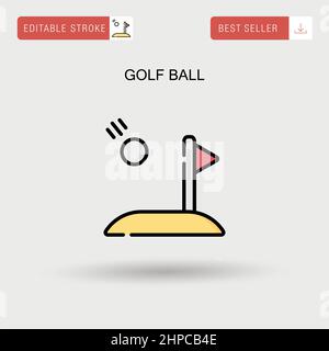 Golf ball Simple vector icon. Illustration symbol design template for ...