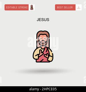 Jesus Simple vector icon Stock Vector Image & Art - Alamy