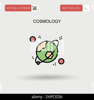 Vector Cosmology Illustration with Universe, Galaxy, Sun, Planets and ...