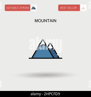 Mountain Simple vector icon Stock Vector Image & Art - Alamy