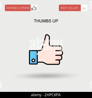 Thumbs-up Simple vector icon. Illustration symbol design template for ...