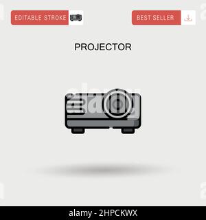 Projector Simple vector icon Stock Vector Image & Art - Alamy