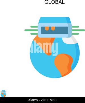 Global Simple vector icon. Illustration symbol design template for web ...