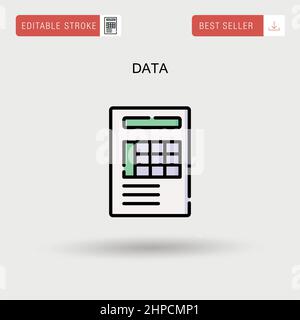 Data-5 Simple vector icon Stock Vector Image & Art - Alamy