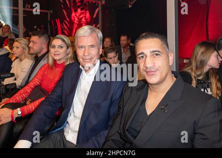 Ismail Özen, Michael Otto und Lennox Lewis bei der Universum Boxing ...