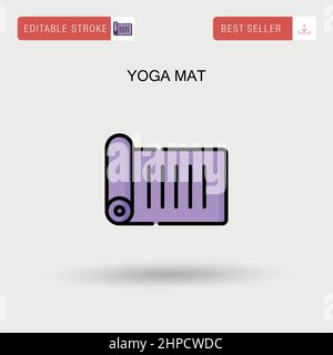 Yoga-mat Simple vector icon Stock Vector Image & Art - Alamy