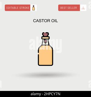 Natural oil bottle icon. Simple illustration of natural oil bottle ...